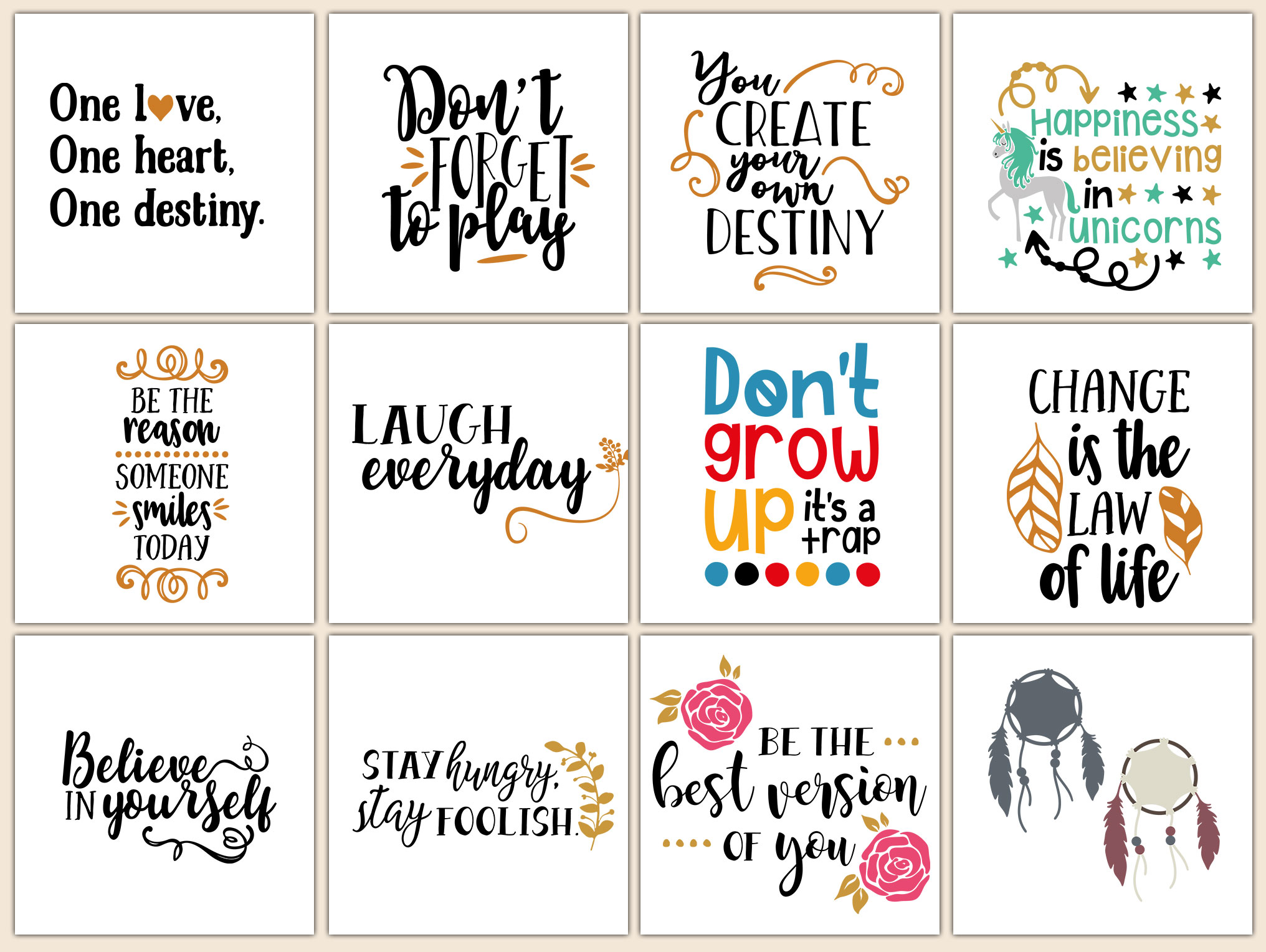 1250 Svg Quote Mega Bundle - Designerpick