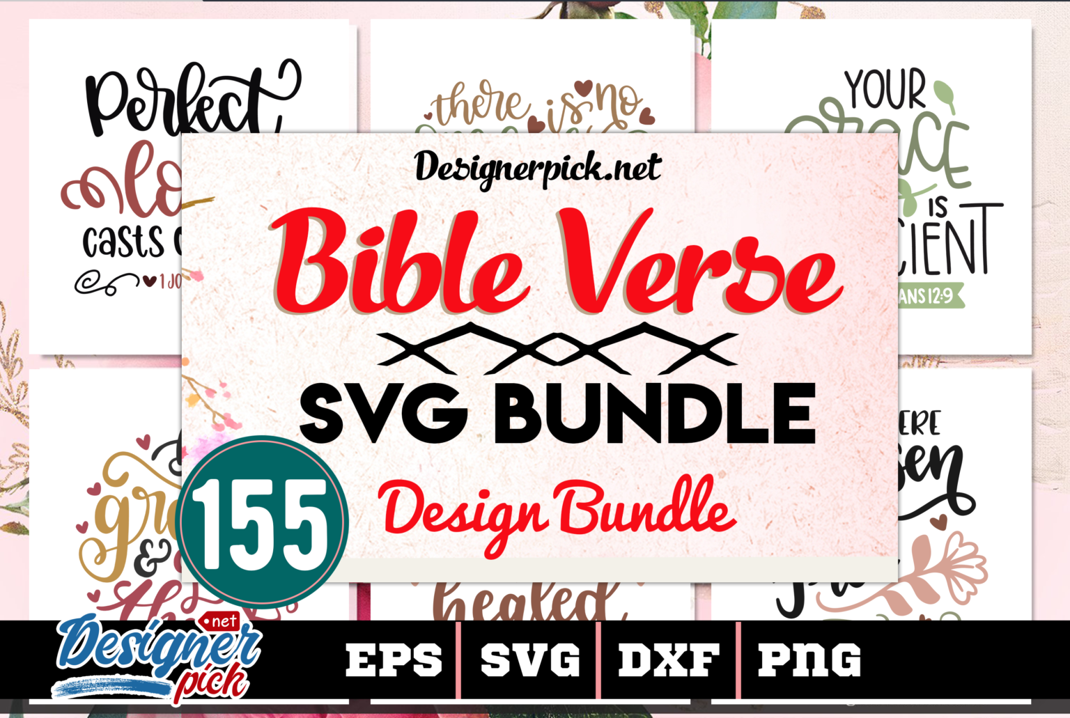 155 Bible Verse T-Shirt Design Bundle - Best Quality Design Bundle