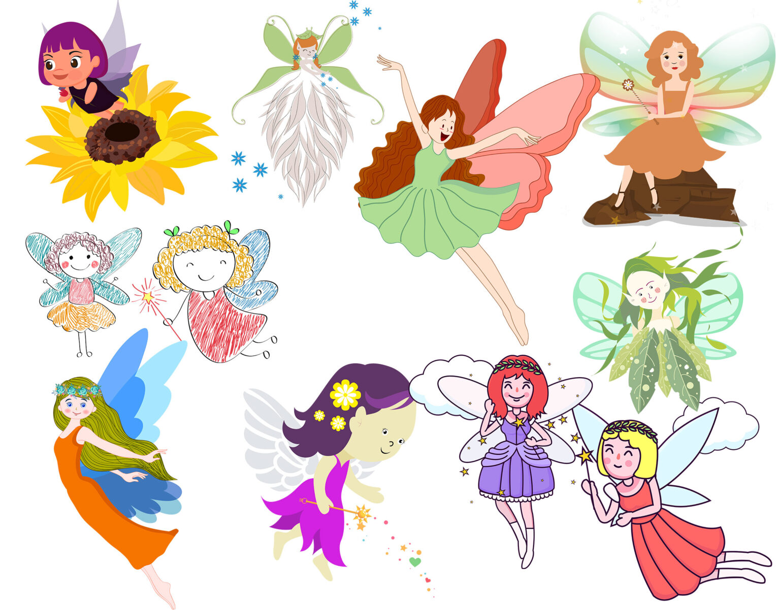 85 Fairies Svg Bundle - Best Quality Design Bundle