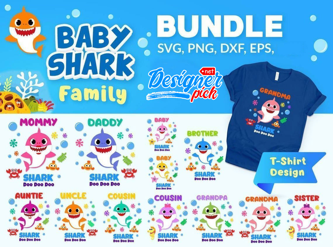 2000+ Shark Family Svg Bundle - Best Quality Design Bundle