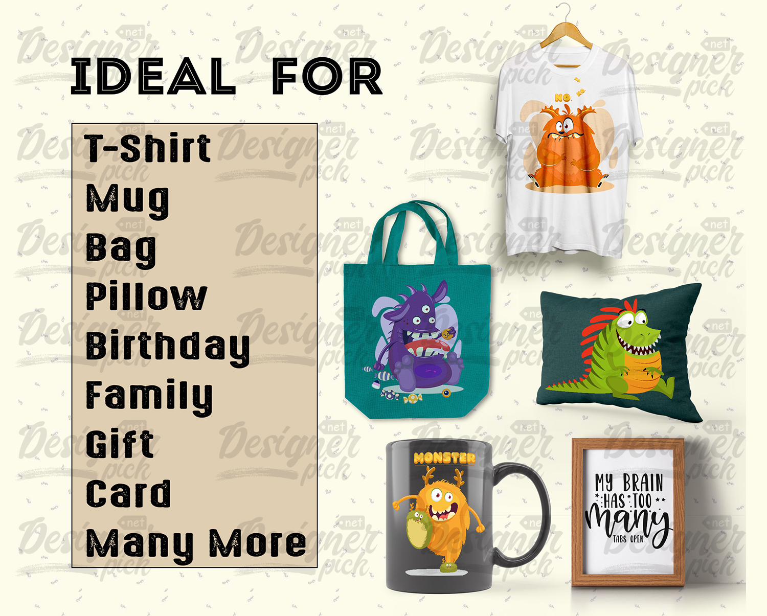 48 Monster Svg Bundle - Best Quality Design Bundle