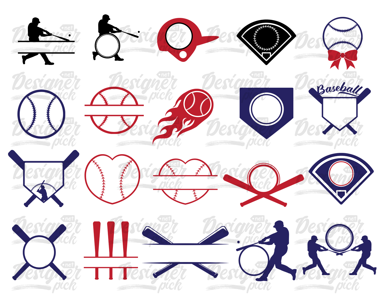 2300 Baseball Svg Bundle Best Quality Design Bundle