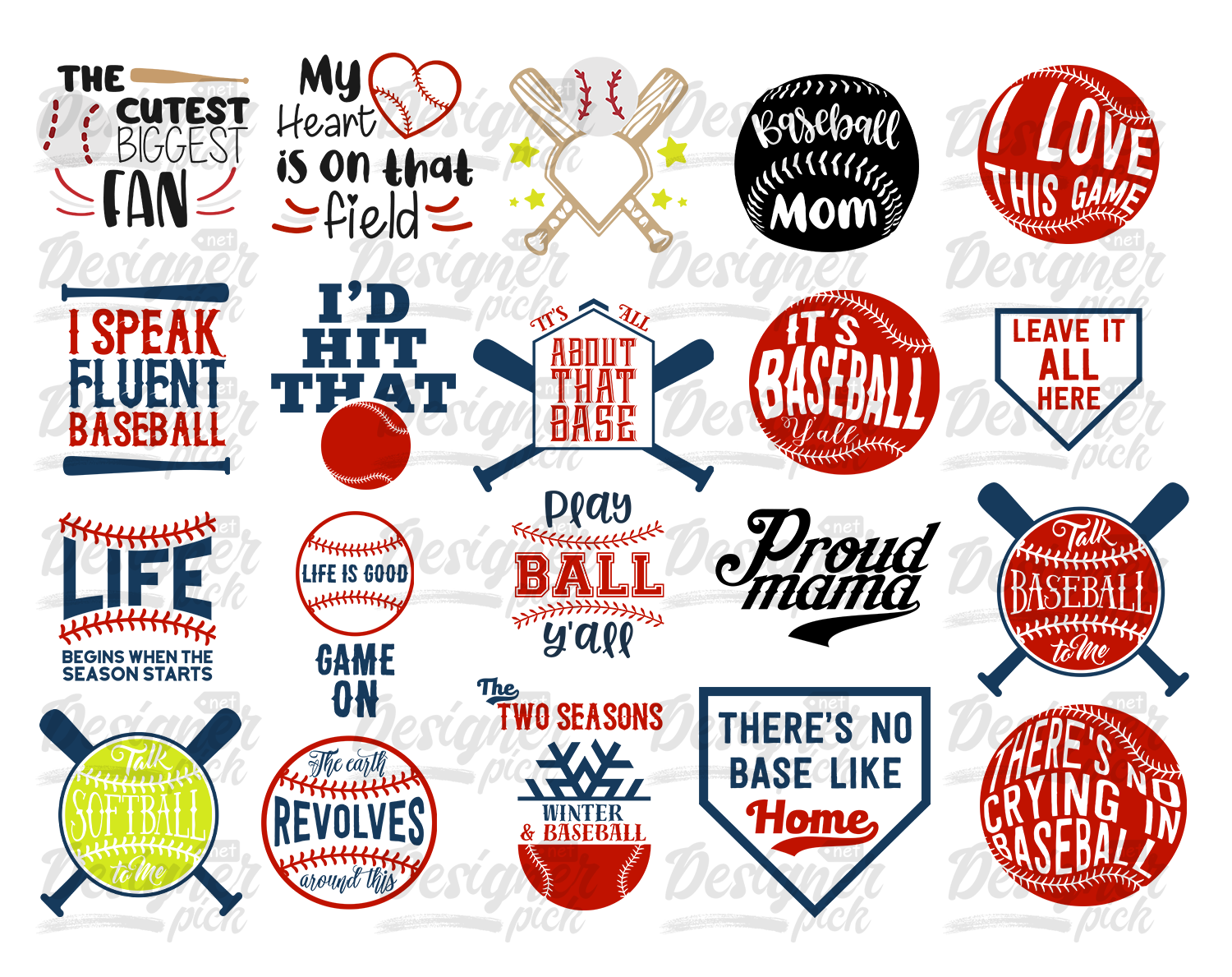 2300 Baseball Svg Bundle Best Quality Design Bundle