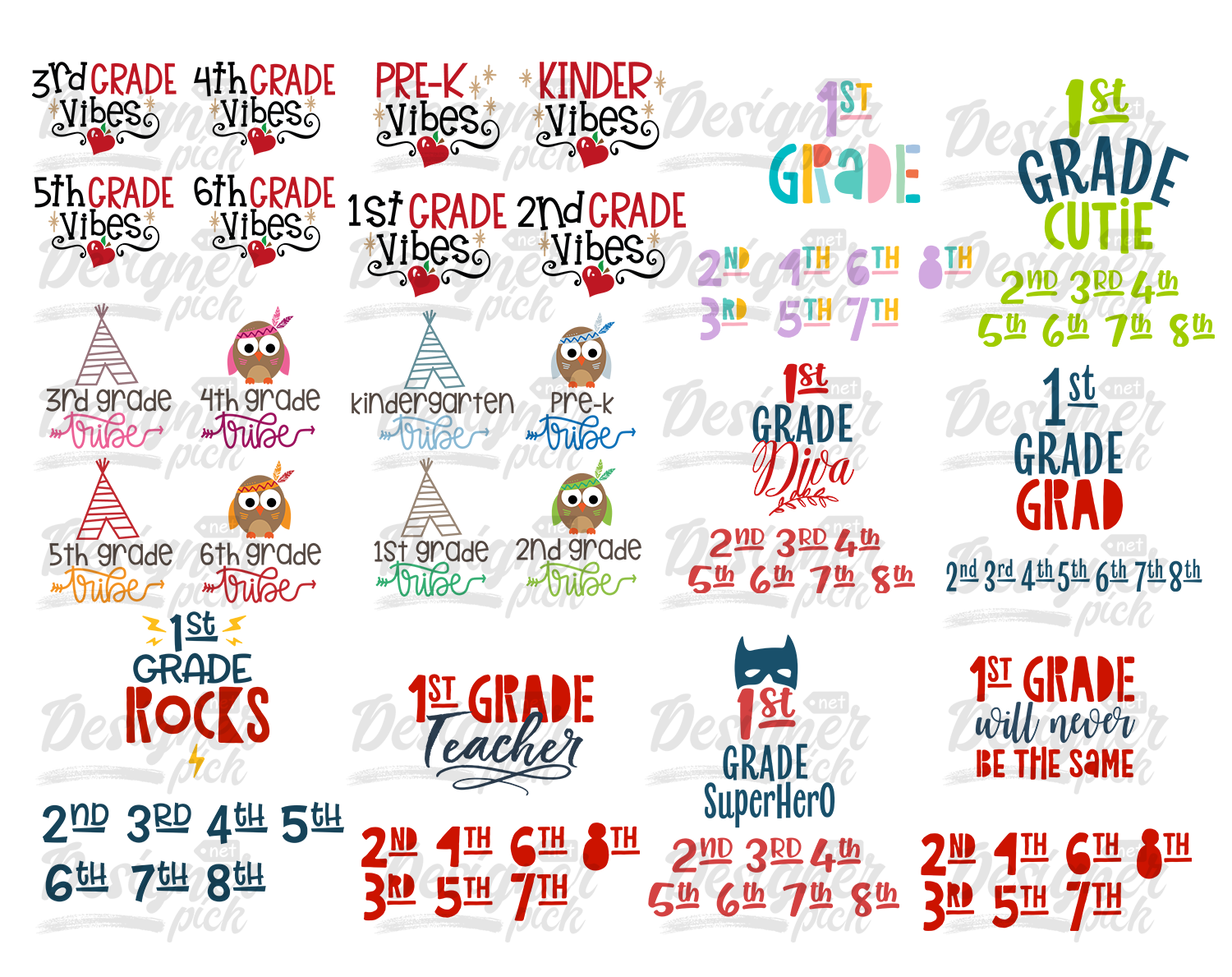 1900+ School/Grade SVG Bundle - Best Quality Design Bundle