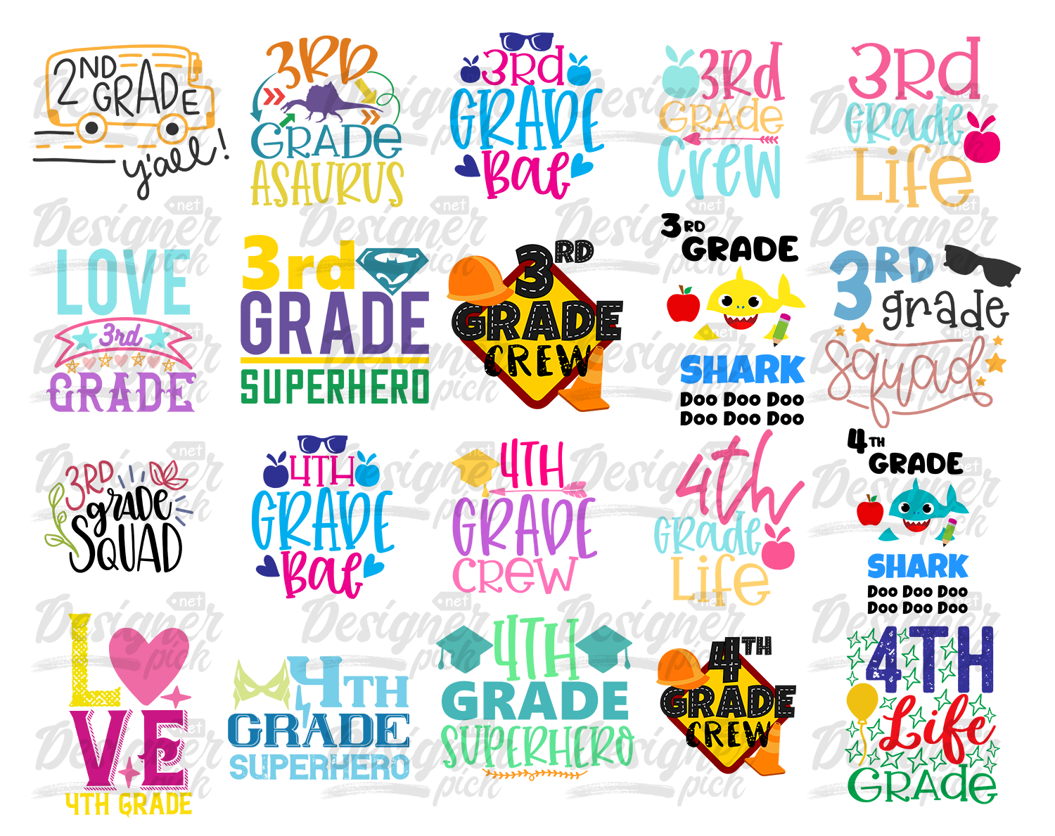 1900+ School/Grade SVG Bundle - Best Quality Design Bundle