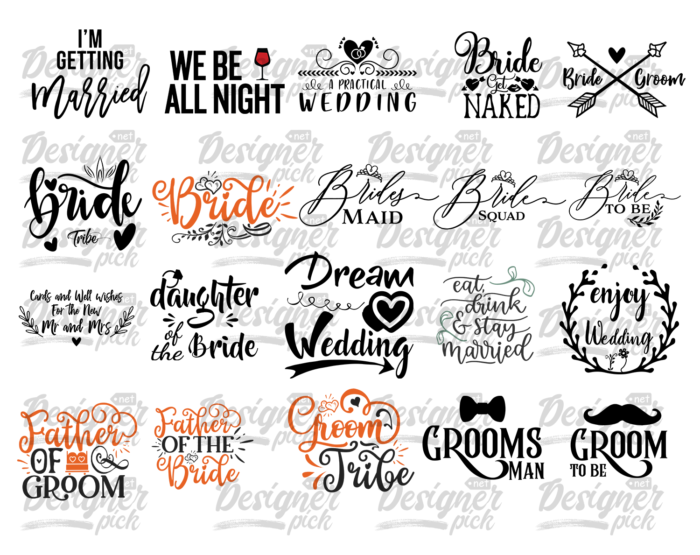 1300 Wedding Svg Bundle Best Quality Design Bundle