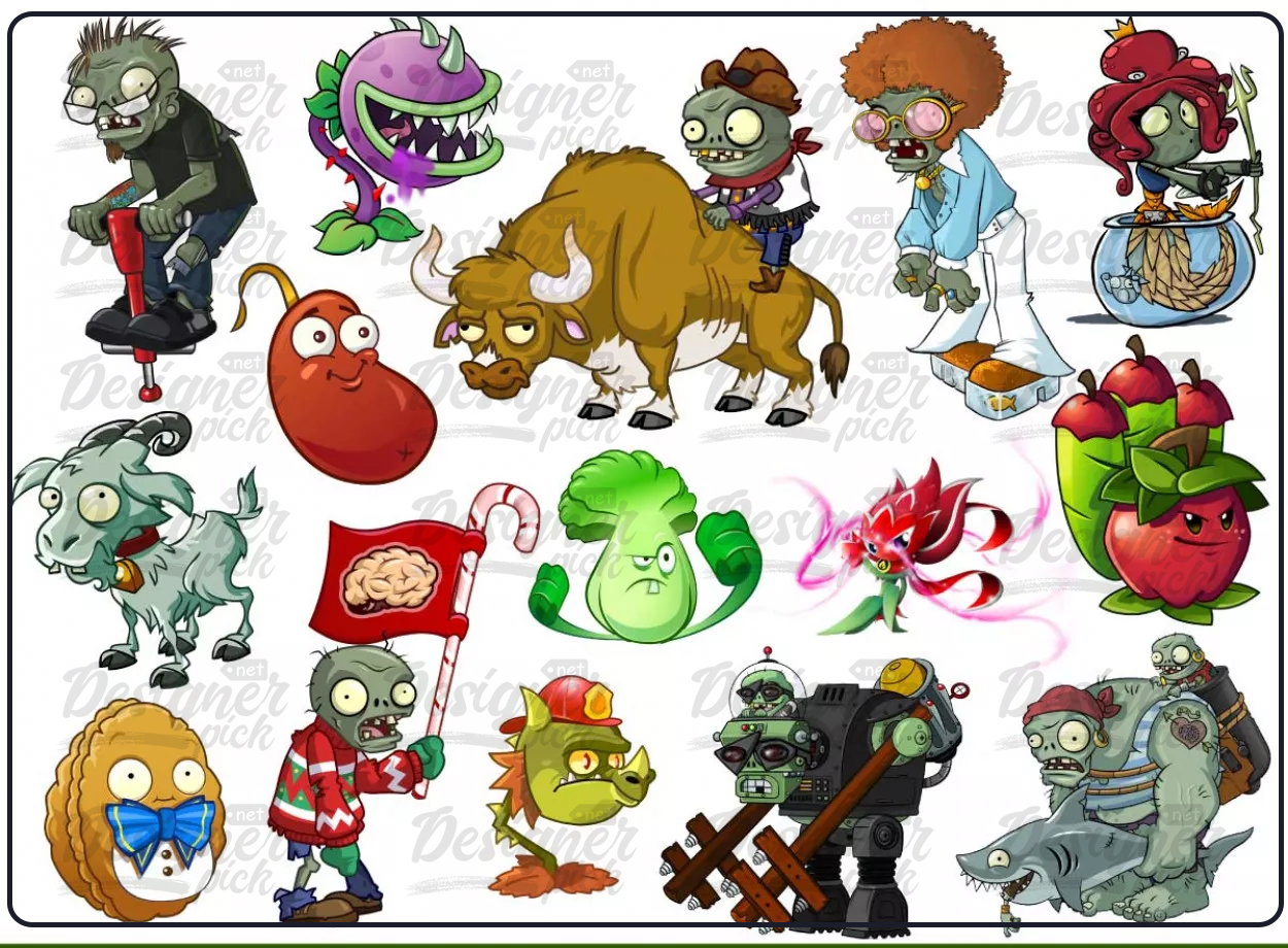 200+ Plant Vs Zombie Svg Bundle - Best Quality Design Bundle
