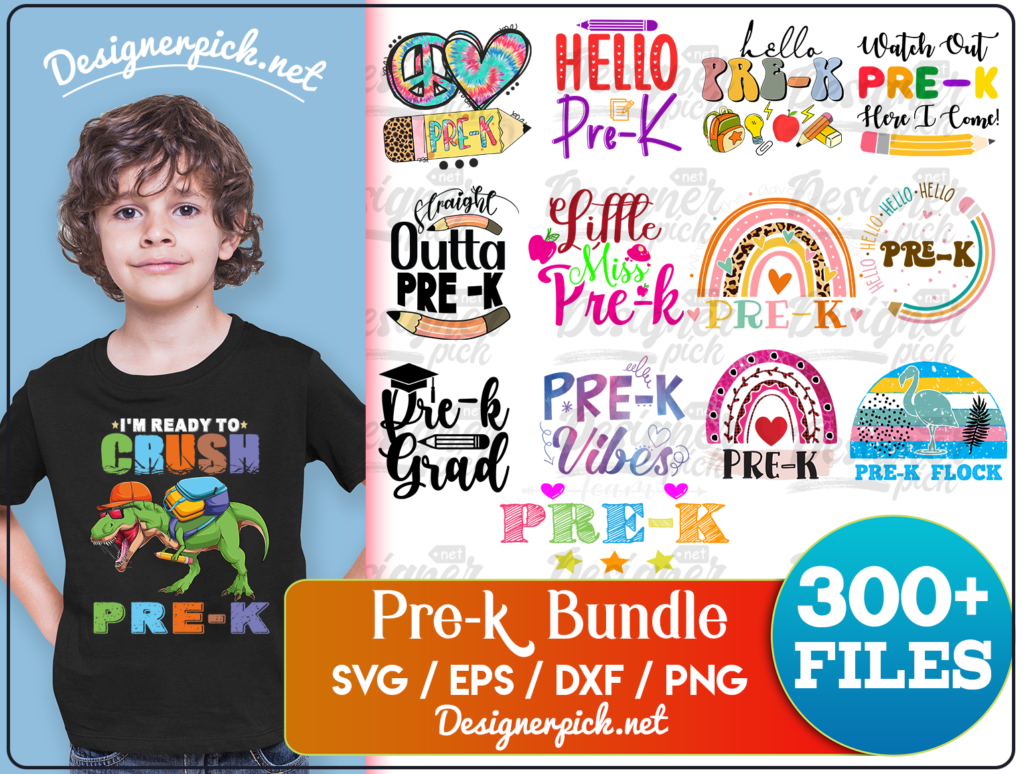 300+ Pre-K Svg Bundle - Best Quality Design Bundle