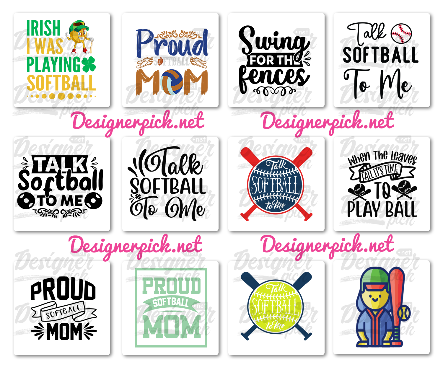 490 Softball Svg Bundle Best Quality Design Bundle