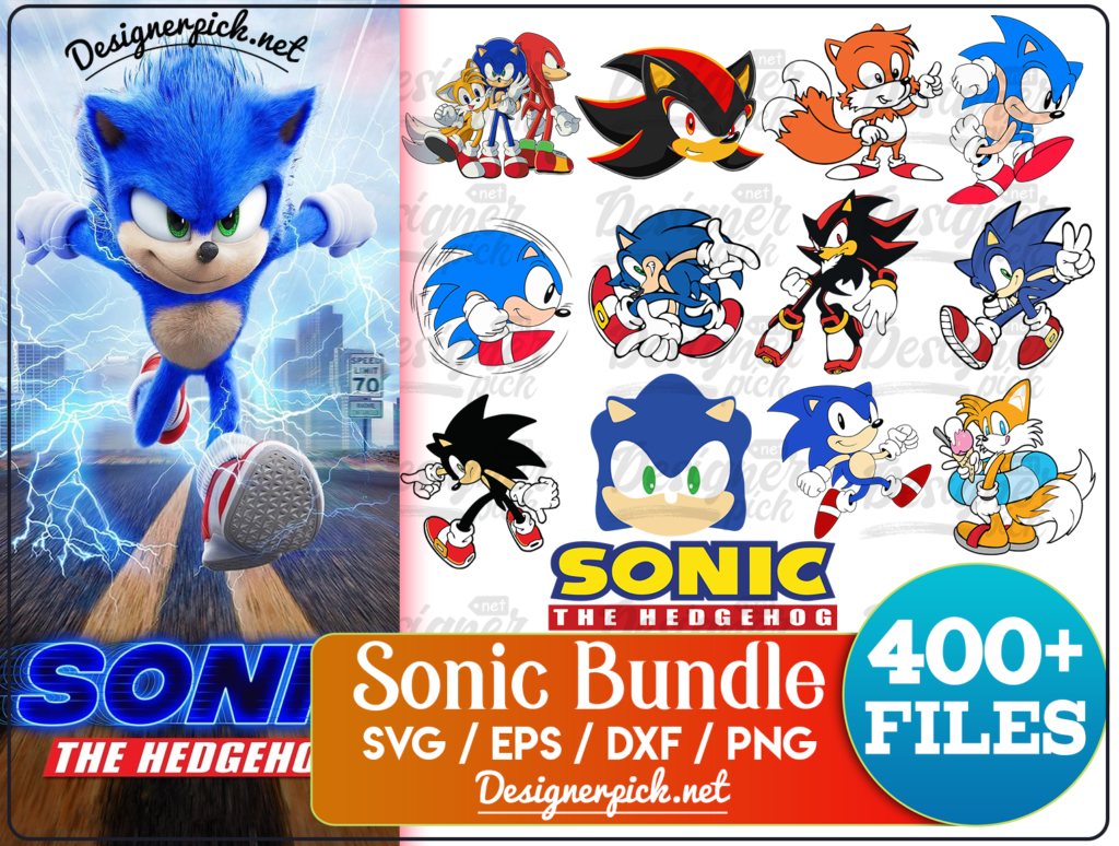 400+ Sonic Svg Bundle - Best Quality Design Bundle