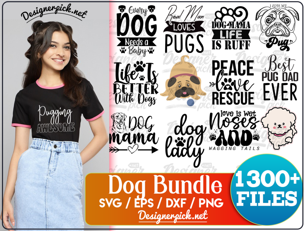 1300+ Dog Svg Bundle - Best Quality Design Bundle