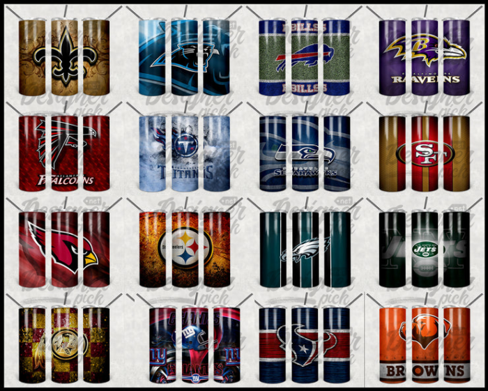32 Nfl Tumbler Wrap Bundle - Designerpick