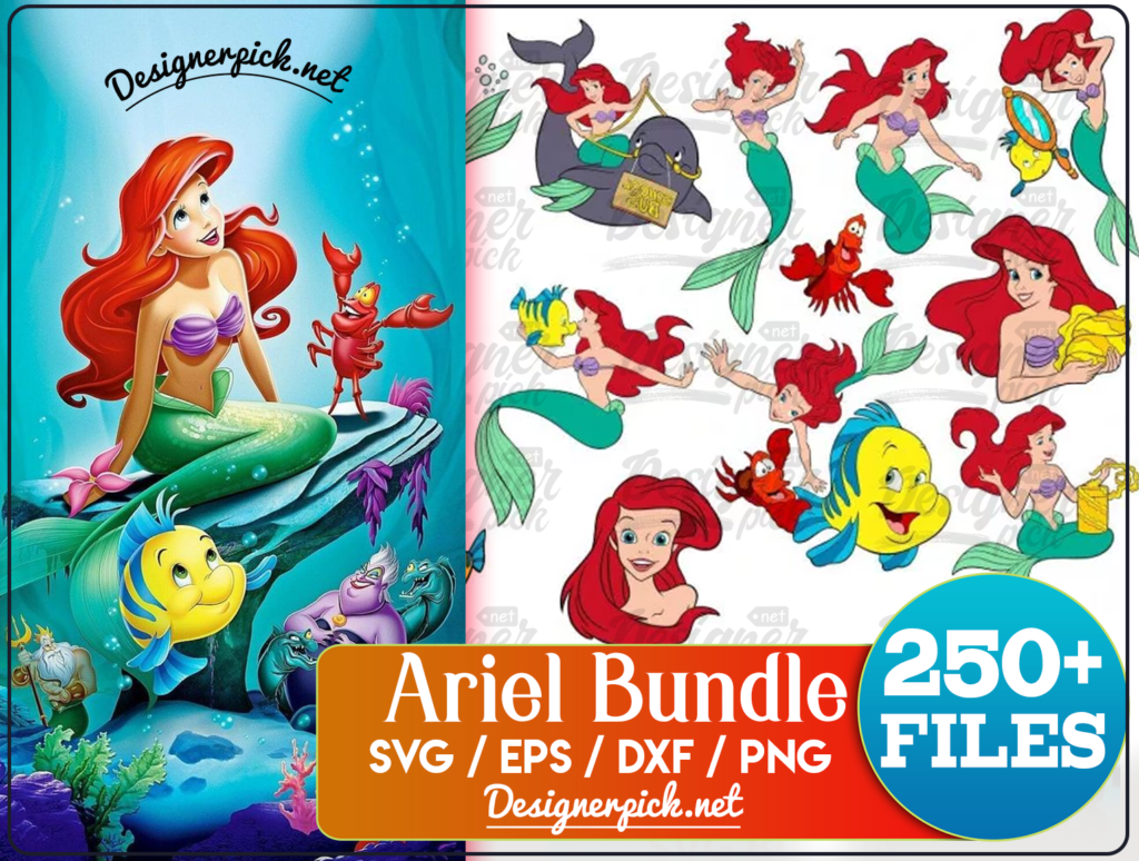 250+ Ariel SVG Bundle - Best Quality Design Bundle