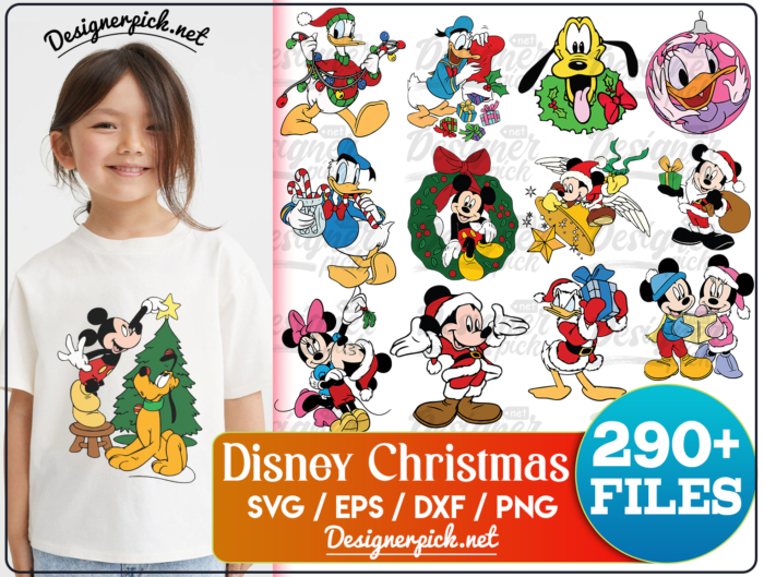 290+ Disney Christmas Svg Bundle - Best Quality Design Bundle