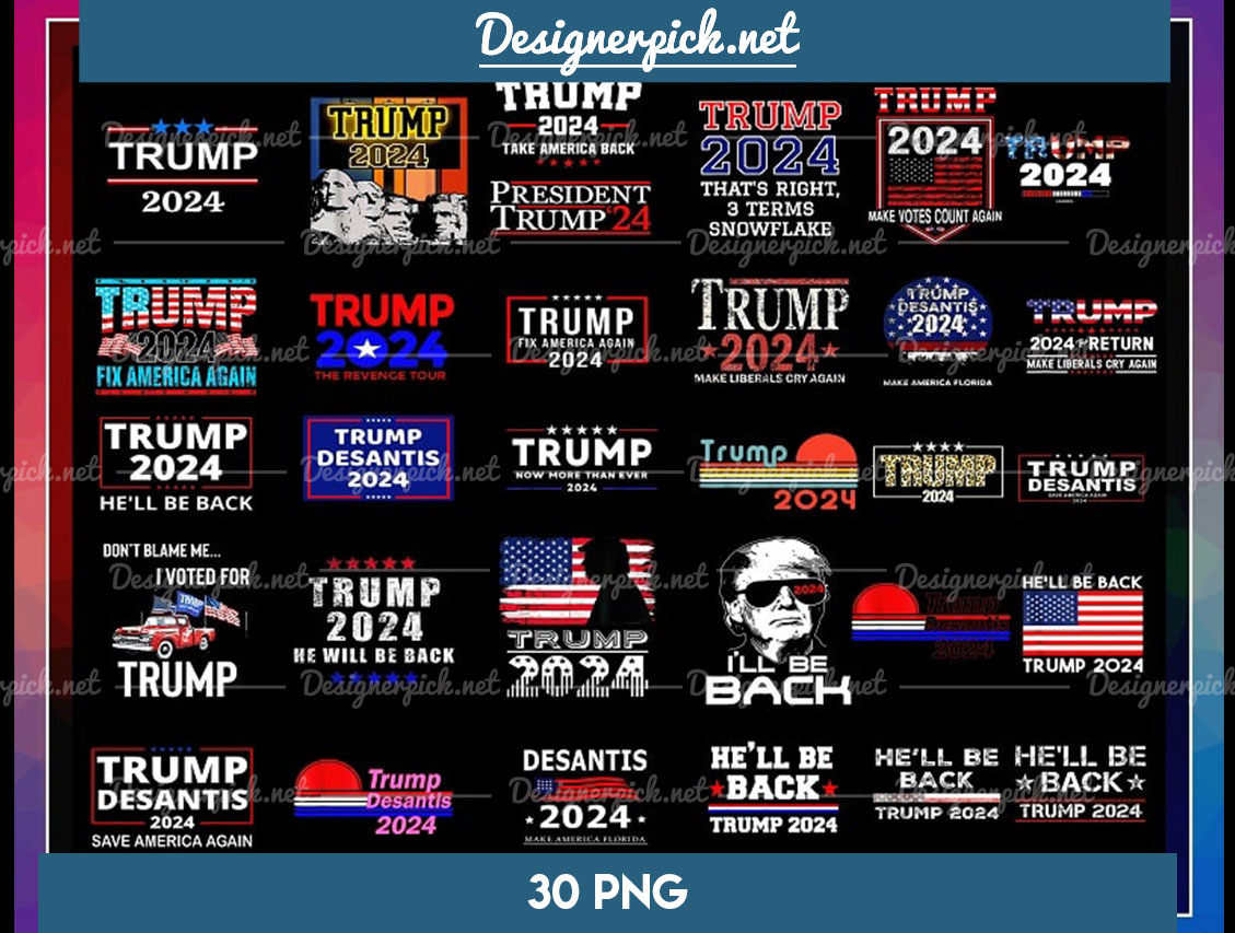 Trump 2024 PNG - Best Quality Design Bundle