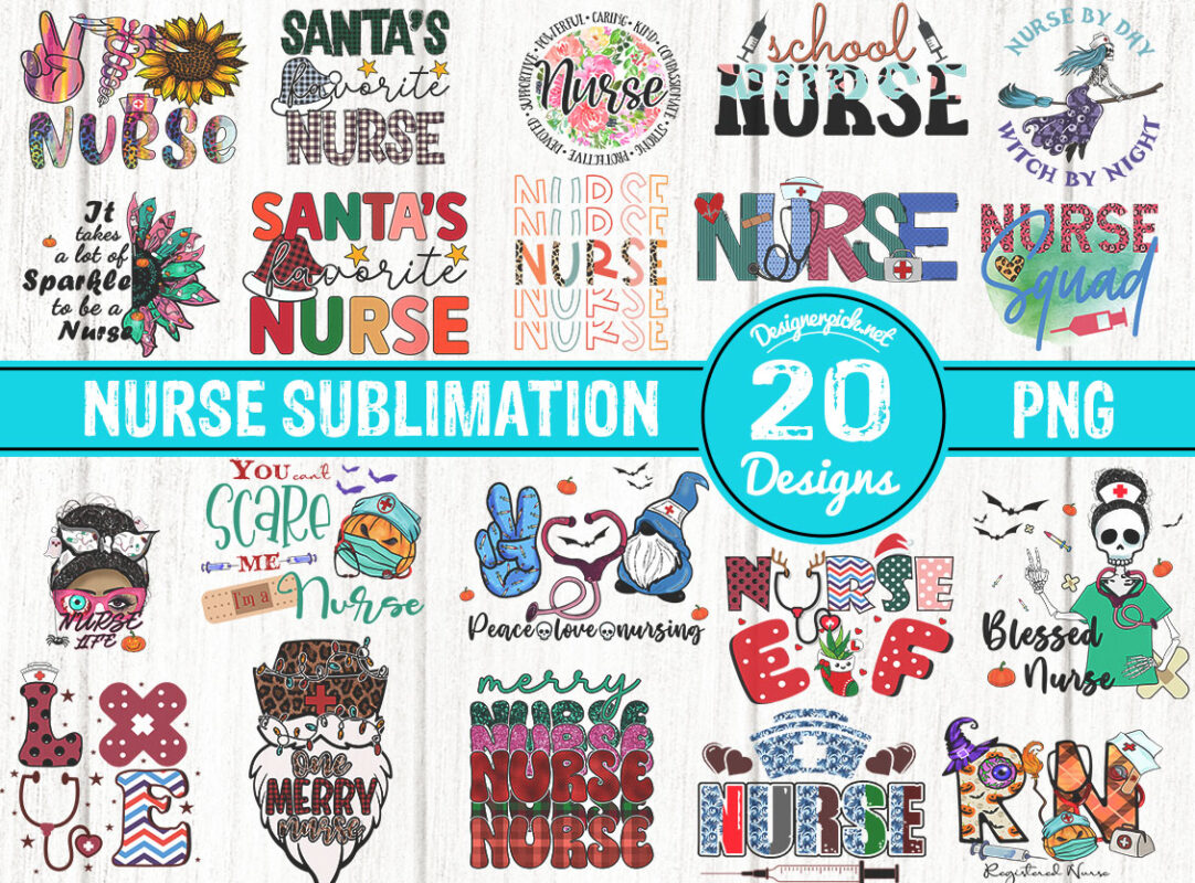 Nurse Png Sublimation - Best Quality Design Bundle