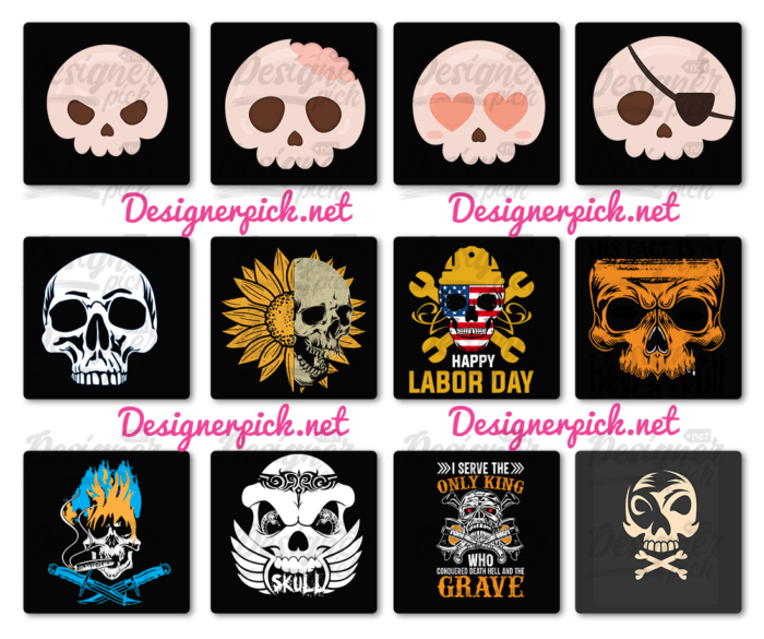 Skull Svg Bundle Designerpick