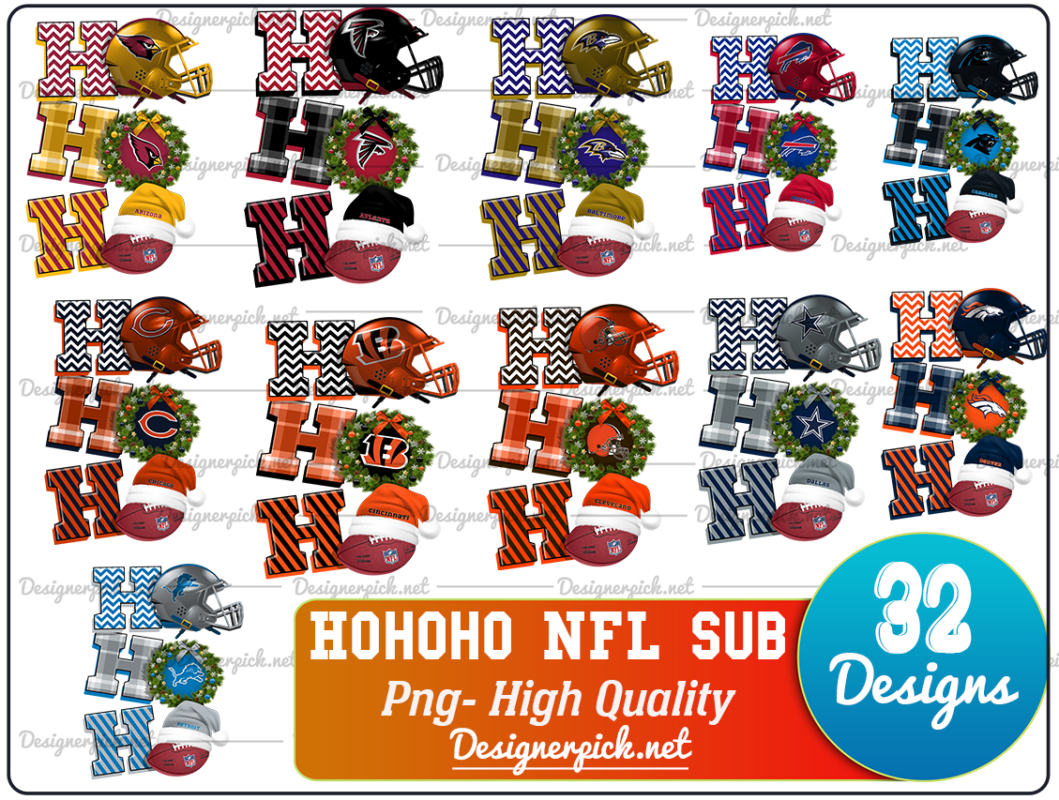 32 Ho ho ho Nfl Christmas png - Best Quality Design Bundle