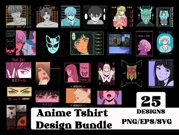 Anime Svg Bundle, Anime Character - Best Quality Design Bundle