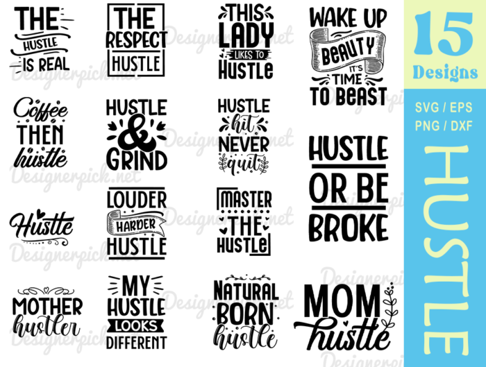 Hustle SVG Bundle - Best Quality Design Bundle
