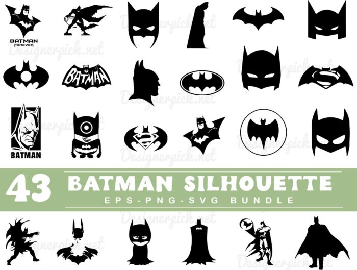 Batman Silhouette SVG Bundle, Batman Svg Bundle - Best Quality Design ...