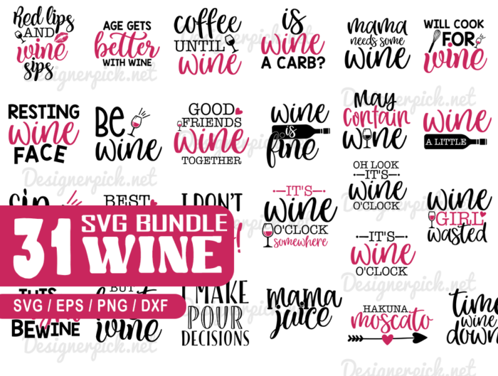 Wine SVG Bundle - Best Quality Design Bundle