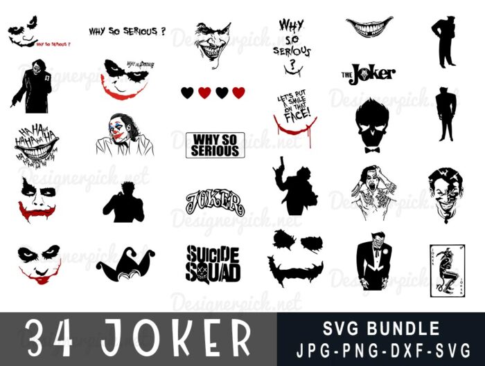 Joker Svg Bundle - Best Quality Design Bundle