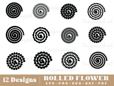 Rolled flower Svg - Best Quality Design Bundle