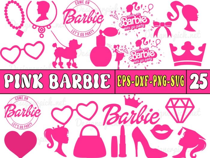Pink Barbie Svg Bundle, Barbie svg Bundle - Best Quality Design Bundle