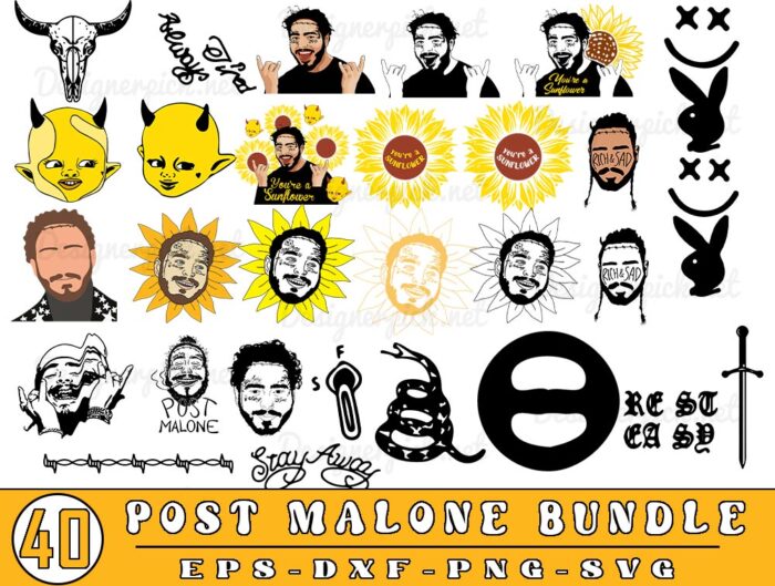 Post Malone Svg Bundle - Best Quality Design Bundle