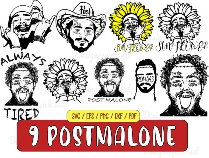 Post Malone Svg Bundle - Best Quality Design Bundle