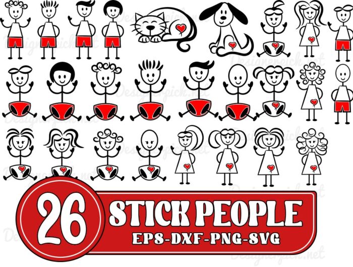 Stick People Svg Bundle, Stick Figure svg Bundle - Best Quality Design ...