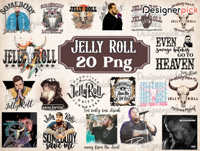 Jelly Roll Png Bundle, Jelly Roll Png - Best Quality Design Bundle