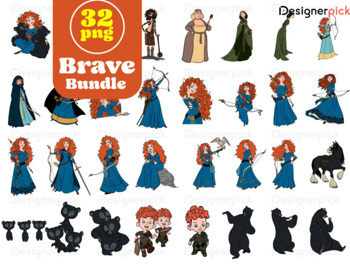 Brave Png Bundle, Disney Brave Png, Cartoon Png Bundle - Best Quality ...