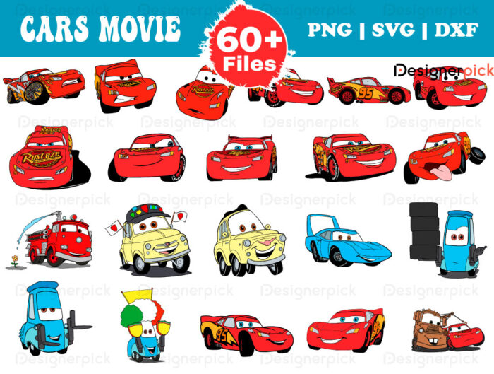 Cars SVG Bundle, Lightning McQueen Svg, Cars Disney Bundle - Best ...