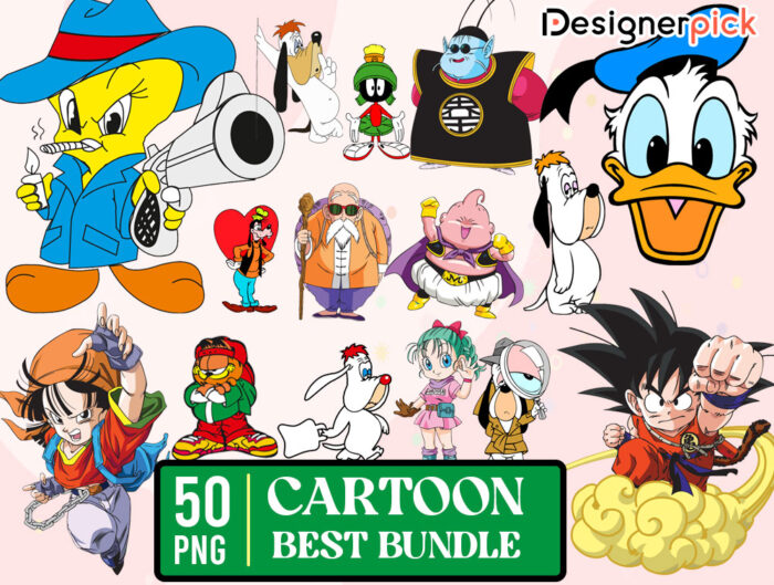 Cartoon PNG bundle, Animation PNG, Cartoon Tshirt Design bundle - Best ...