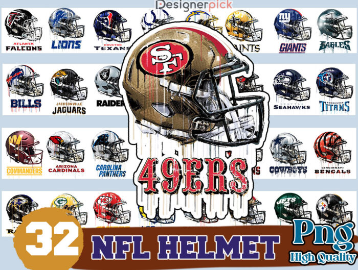 NFL Helmet Png Bundle, NFL Team Png, Helmet Nfl Sublimation Bundle ...