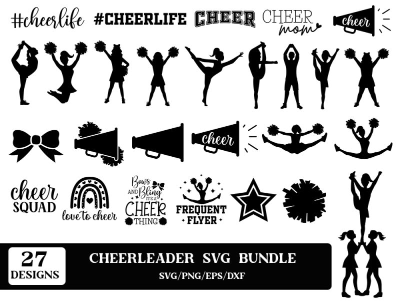 Cheerleader svg, Cut File Cricut - Designerpick
