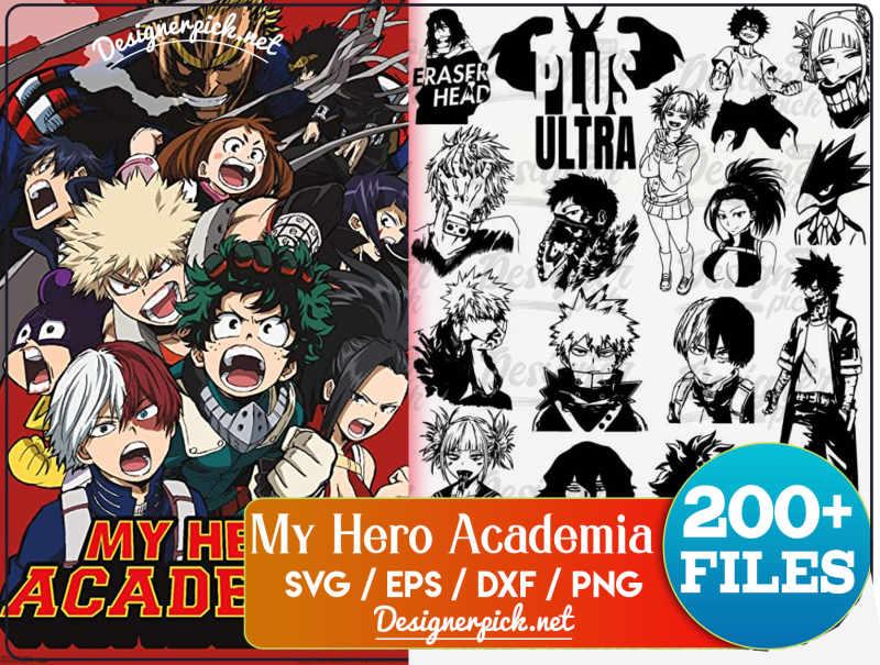 200+ My Hero Academia Svg Bundle - Designerpick