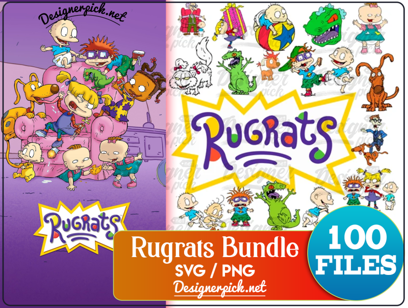 100 Rugrats Svg Bundle - Designerpick